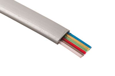 26 Guage 6 Conductor Flat Silver Satin - NAC Wire & Cables